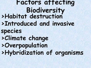 Biodiversity | PPTX | Environment | Science
