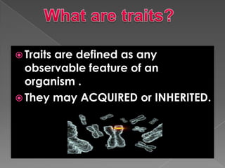 Acquired and Inherited Traits | PPTX