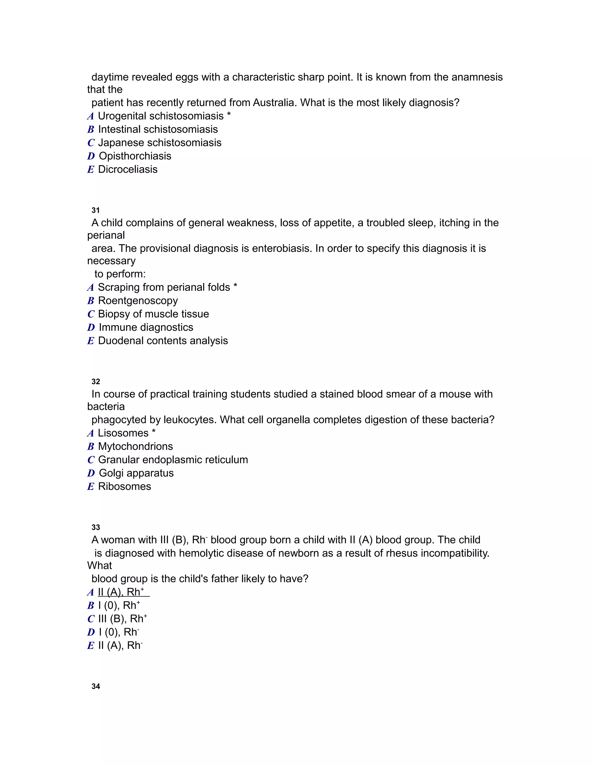 Krok 1 - 2014 Biology Base (General Medicine) | DOC