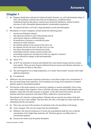 Biology Textbook answers | PDF