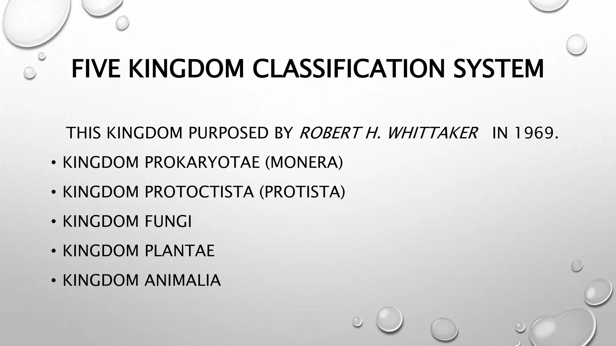 Five kingdom Classification system | PPT