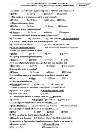 Biology 9 th-ch-3 | PDF