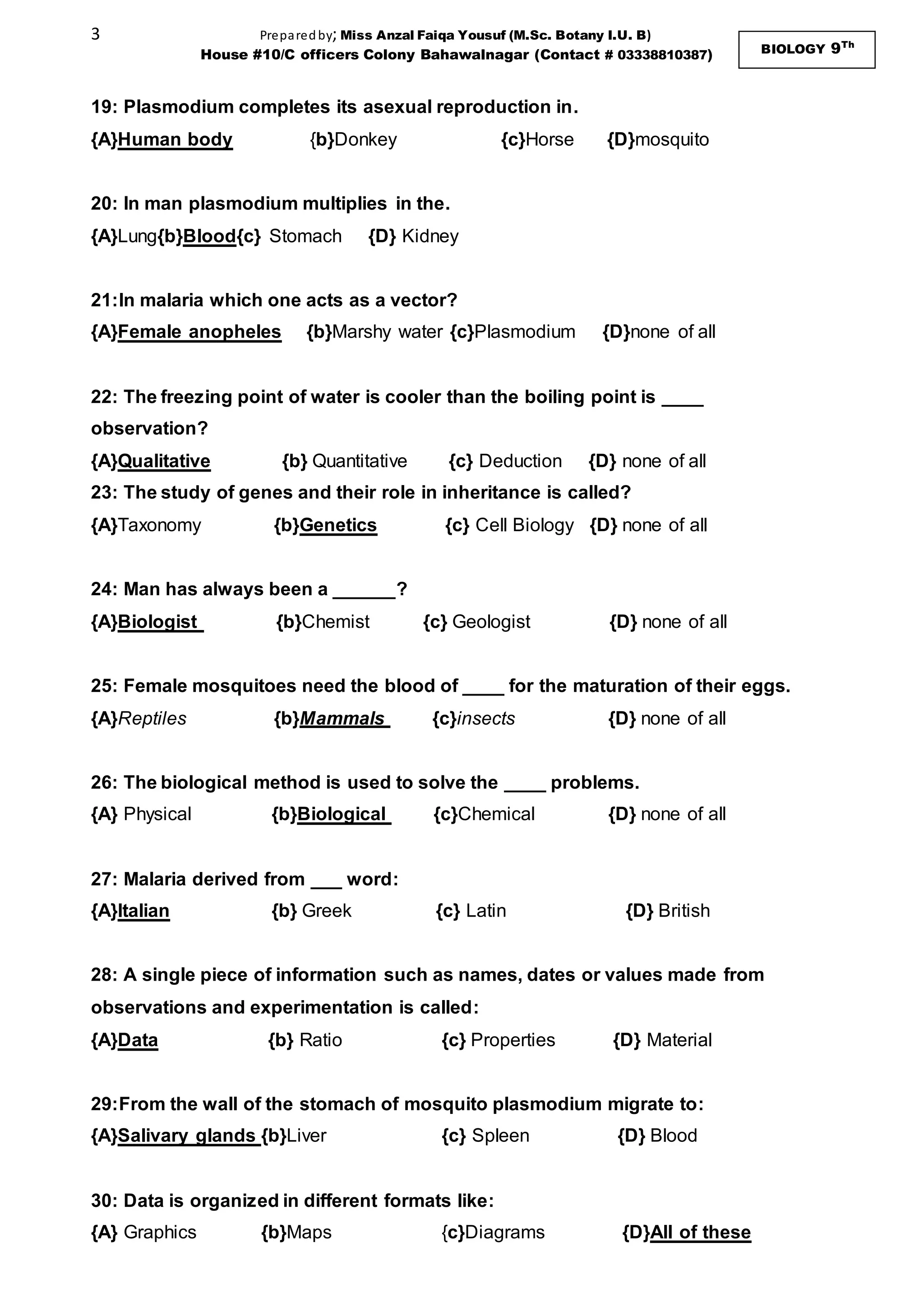 Biology 9 th ch-2- | PDF