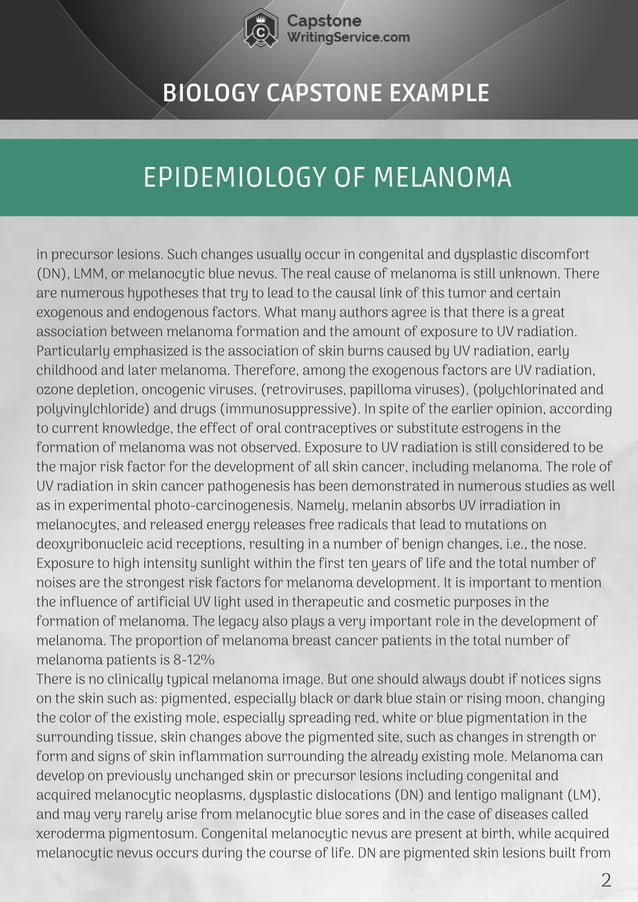 Biology Capstone Project Example | PDF