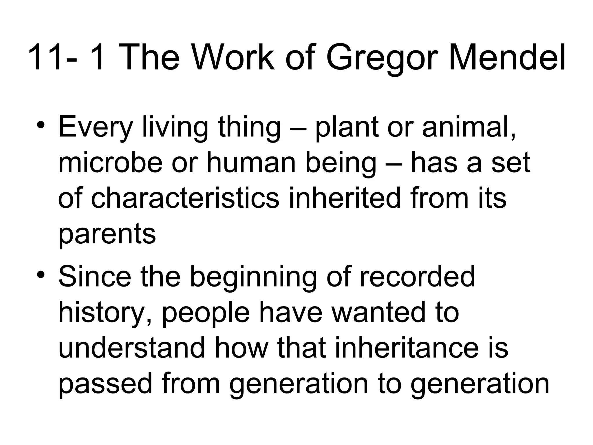 Biology - Chp 11 - Introduction To Genetics - PowerPoint | PPT