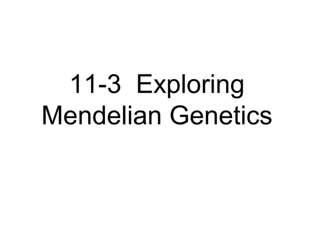 Biology - Chp 11 - Introduction To Genetics - PowerPoint | PPT ...