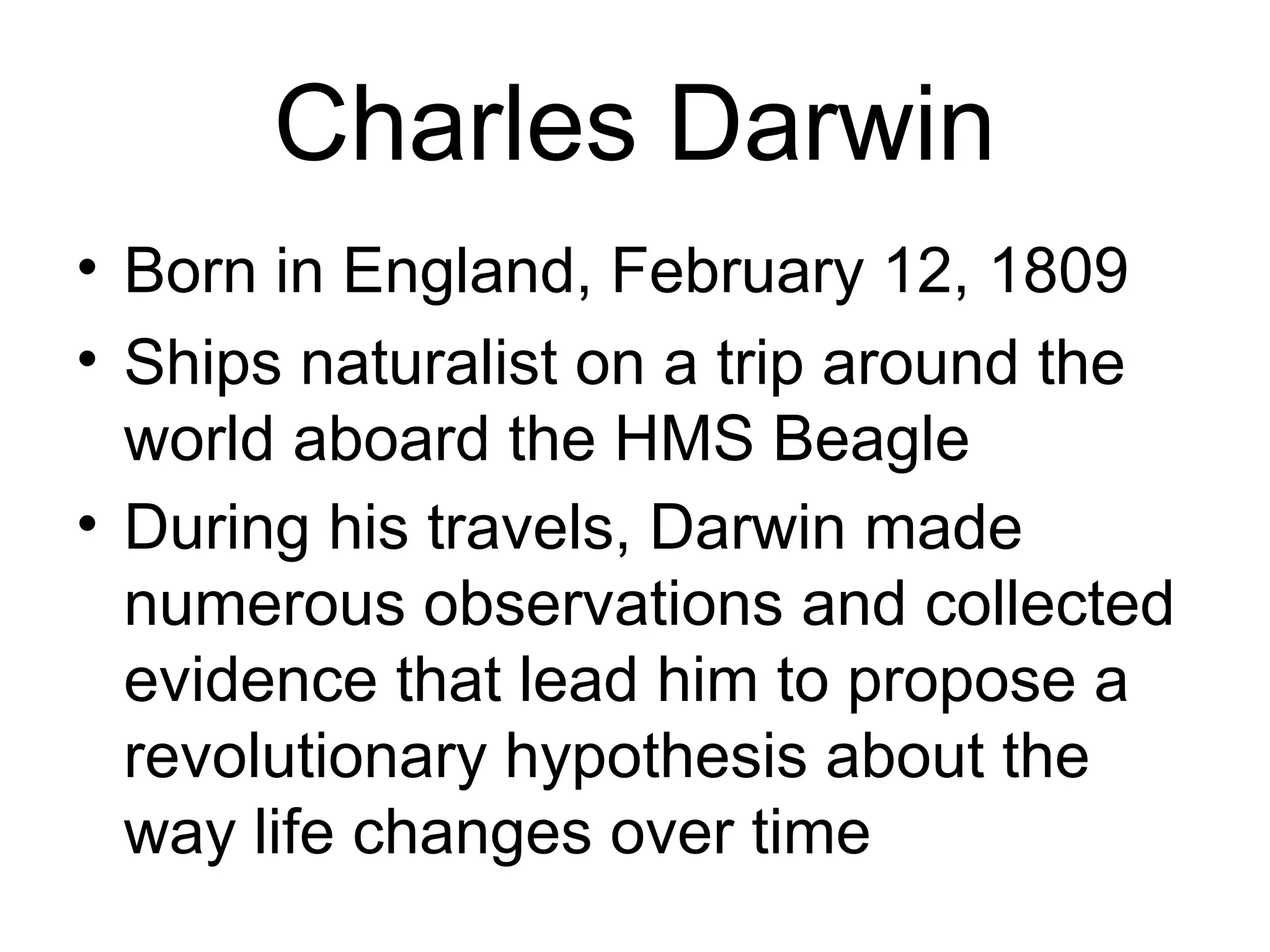 Biology - Chp 15 - Darwins Theory Of Evolution - PowerPoint | PPT