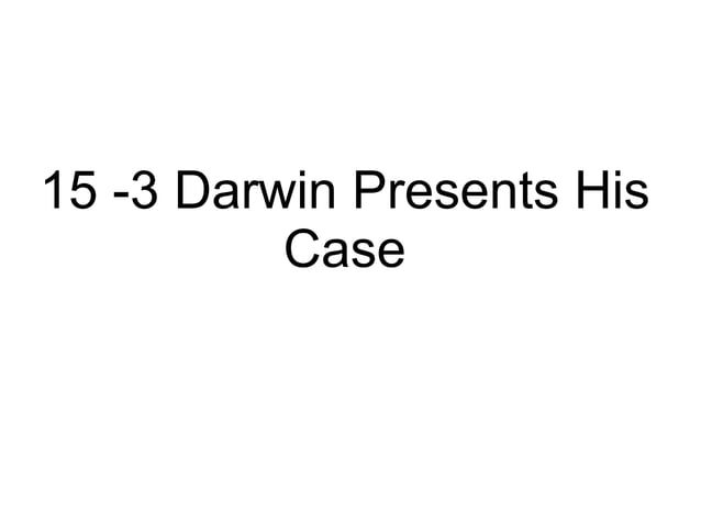 Biology - Chp 15 - Darwins Theory Of Evolution - PowerPoint | PPT