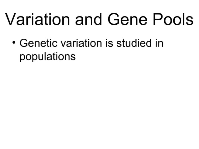 Biology - Chp 16 - Evolution Of Populations - Powerpoint | PPT ...