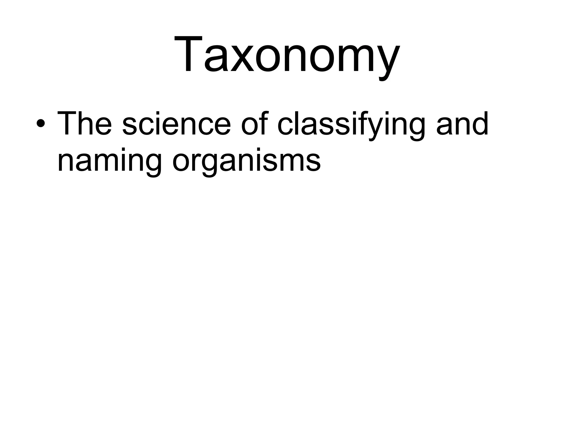 Biology - Chp 18 - Classification - PowerPoint | PPT