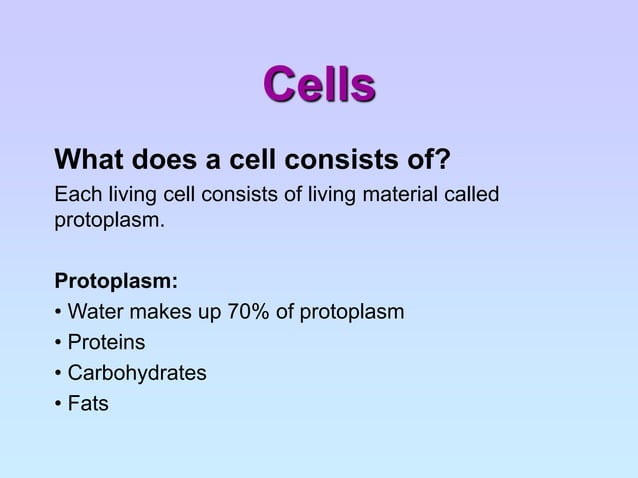 Biology chapter 1 cell structure and organisation | PPT