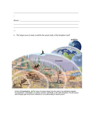 Biology - Chp 3 - The Biosphere - Notes | DOC