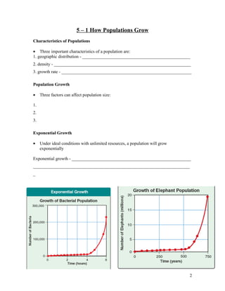 Biology - Chp 5 - Populations - Notes | DOC