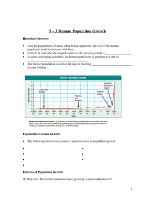 Biology - Chp 5 - Populations - Notes | DOC