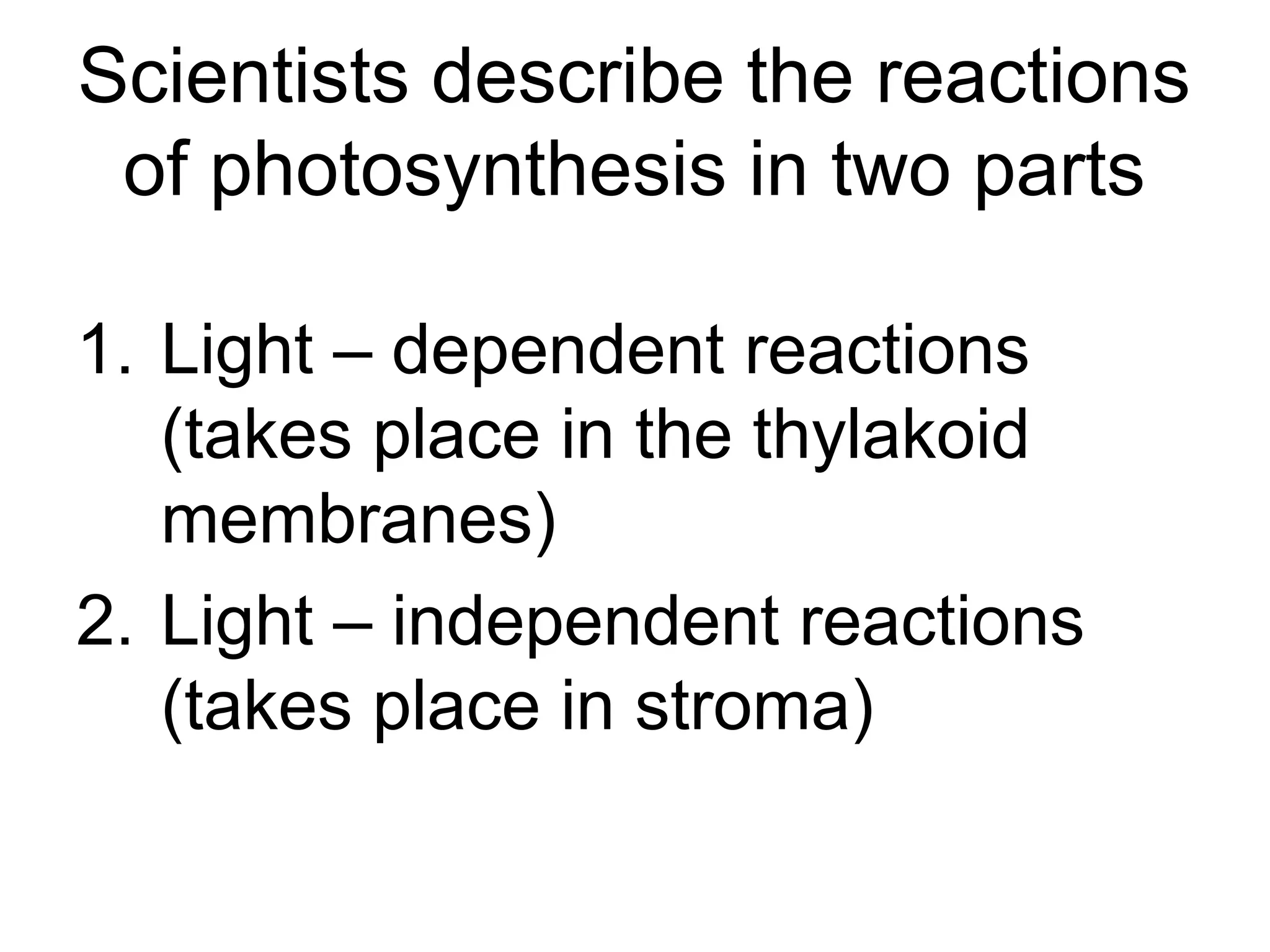 Biology - Chp 8 - Photosynthesis - PowerPoint | PPT