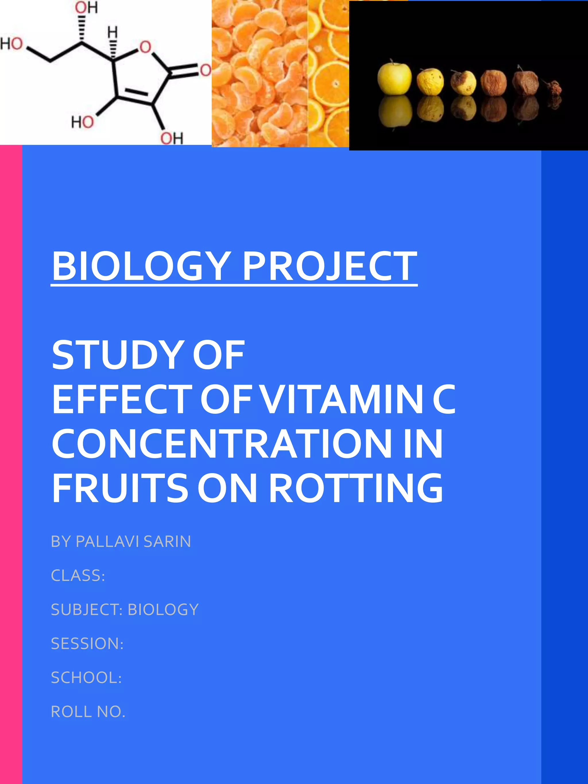 investigatory project Biology | PPTX