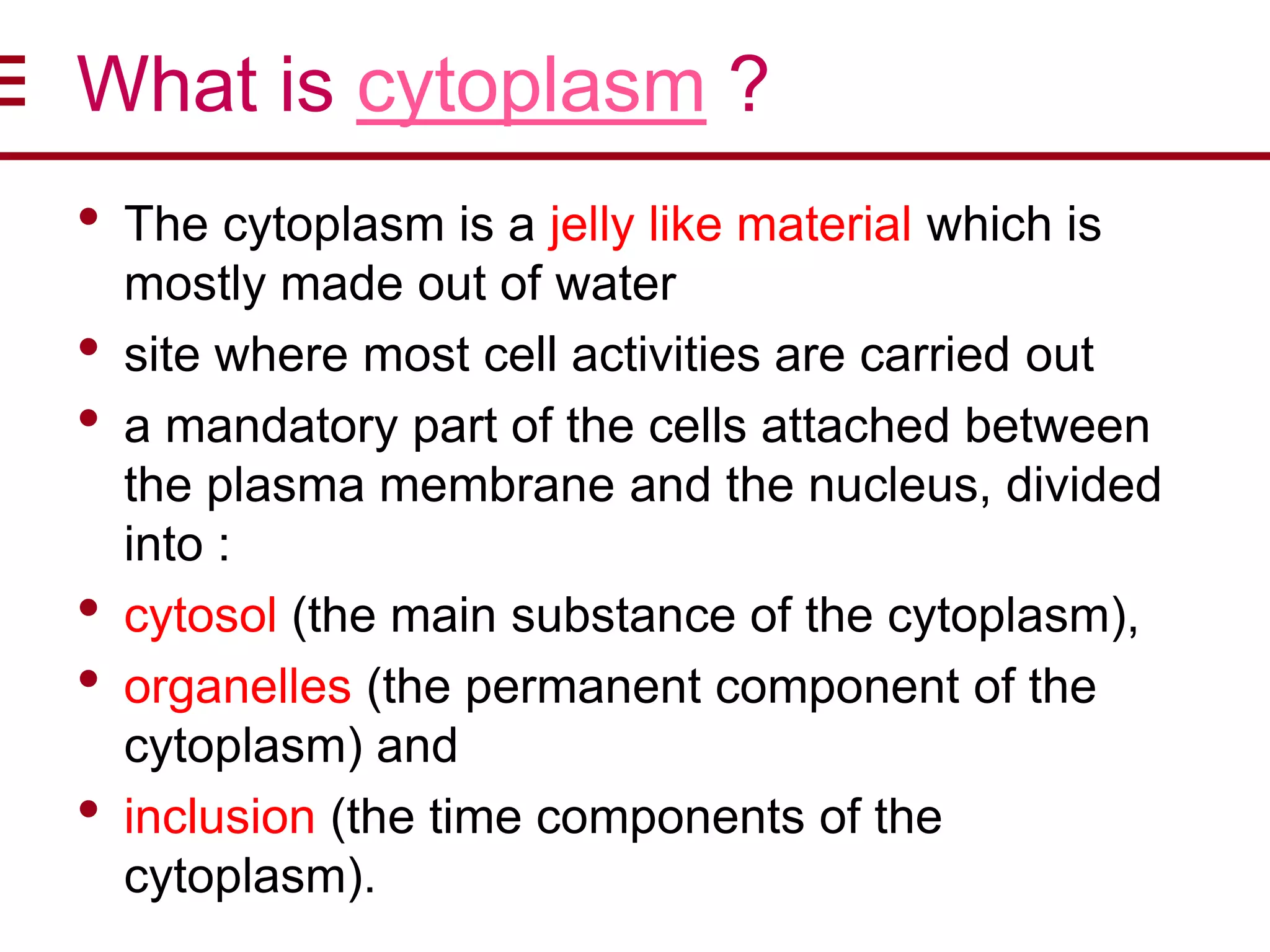Biology, cytoplasm | PPTX | Biological Sciences | Science