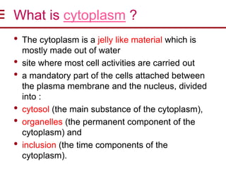 Biology, cytoplasm | PPTX | Biological Sciences | Science
