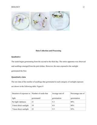 IB Biology Internal Assessment | PDF