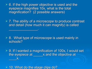 Biology microscopes-quiz | PPT