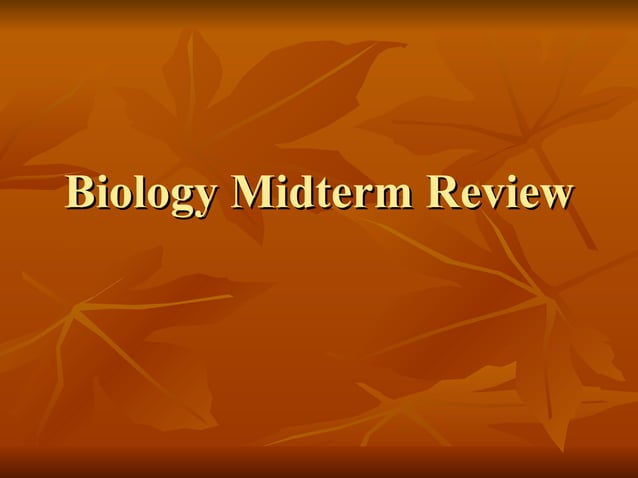 Biology Midterm Review | PPT