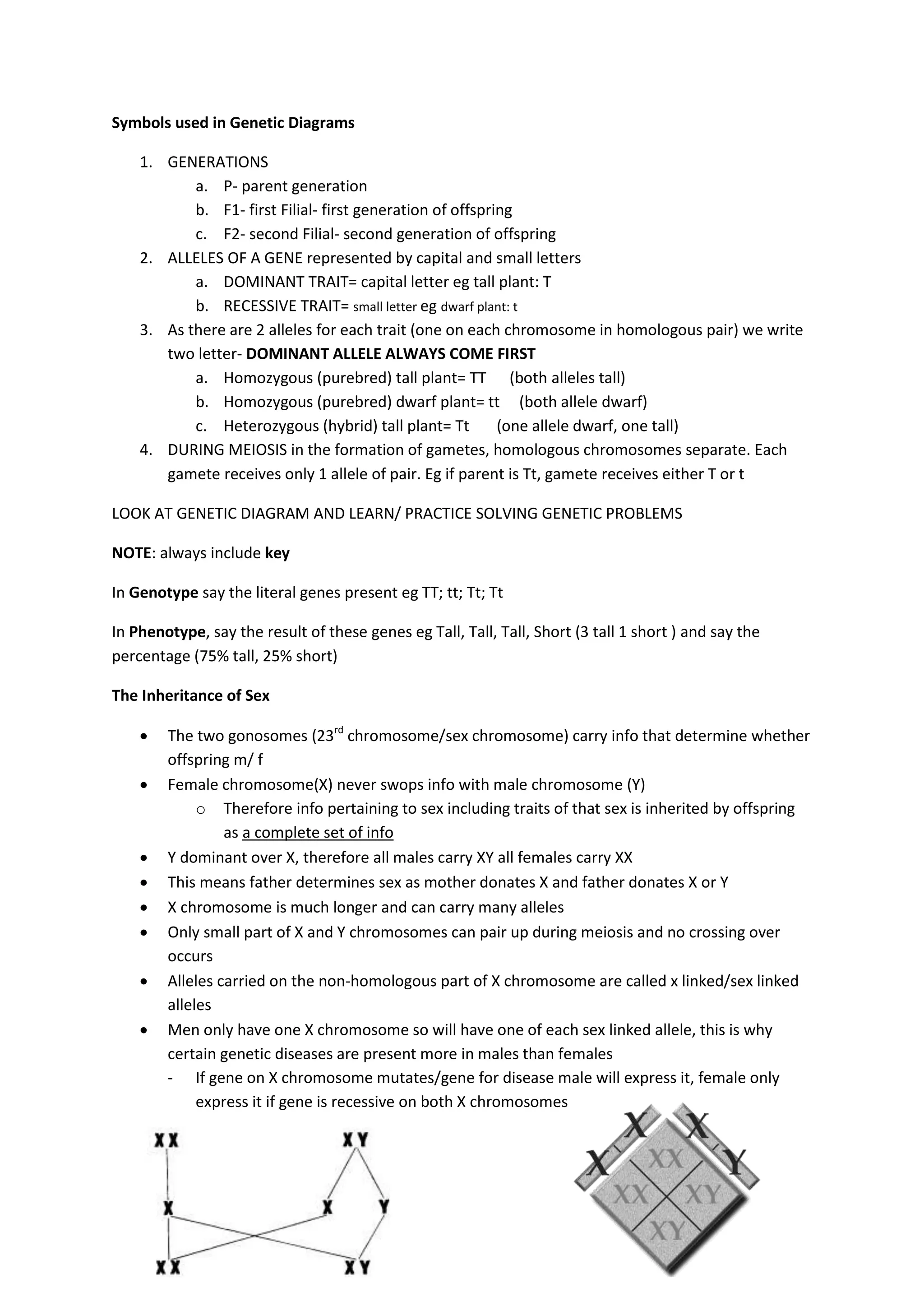 Biology notes-inheritence-and-genetic-diseases | PDF