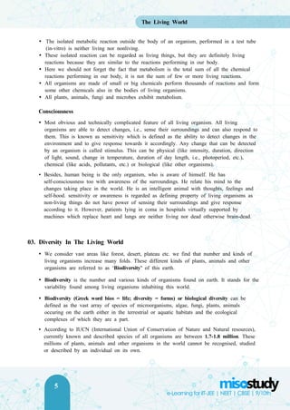 The Living World Biology Class notes for NEET preparation | PDF