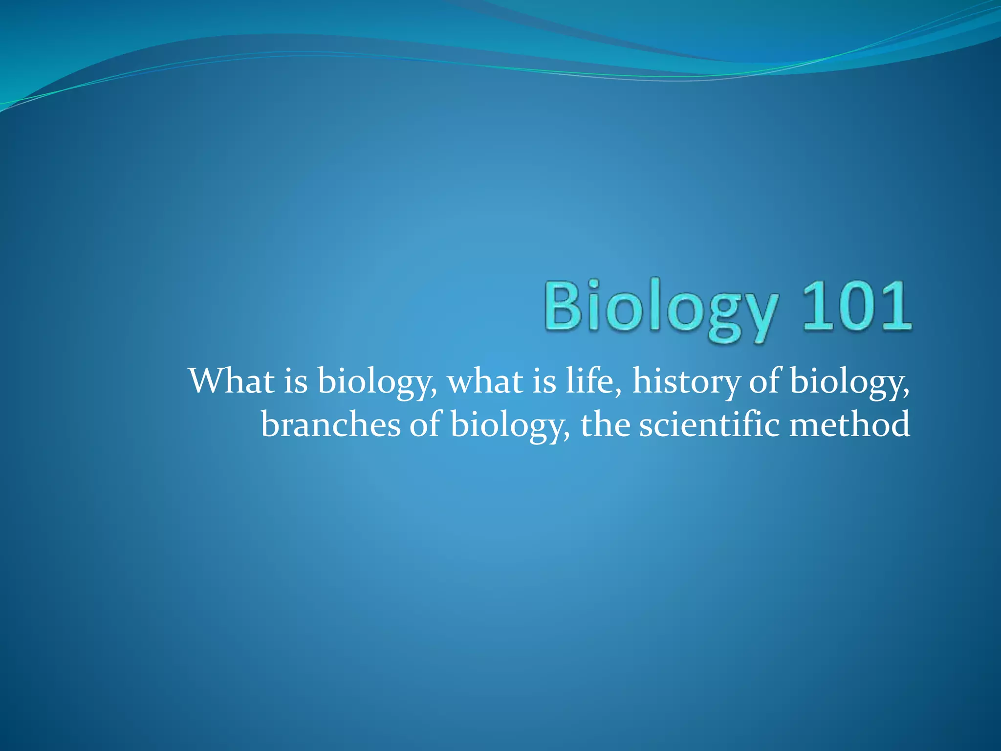 Biology 101 | PPTX