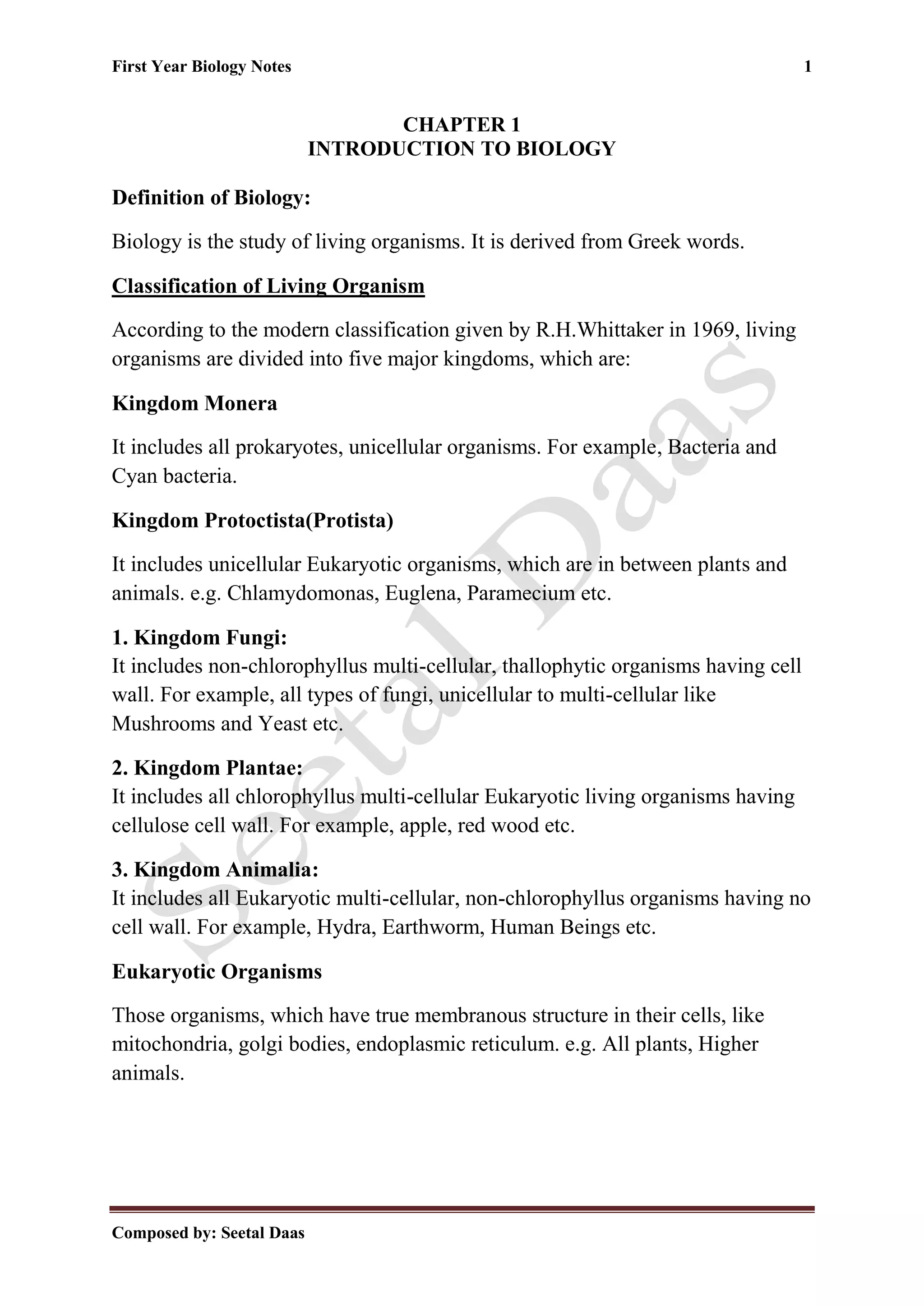Biology First Year Complete 14 Chapters | PDF | Chemistry | Science