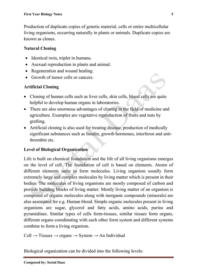 Biology First Year Complete 14 Chapters | PDF | Chemistry | Science