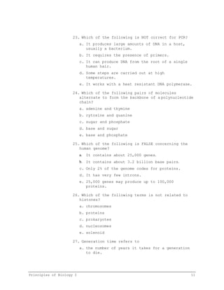 Biology 204 Principles of Biology I Assignment 2C | PDF | Genetics | Science