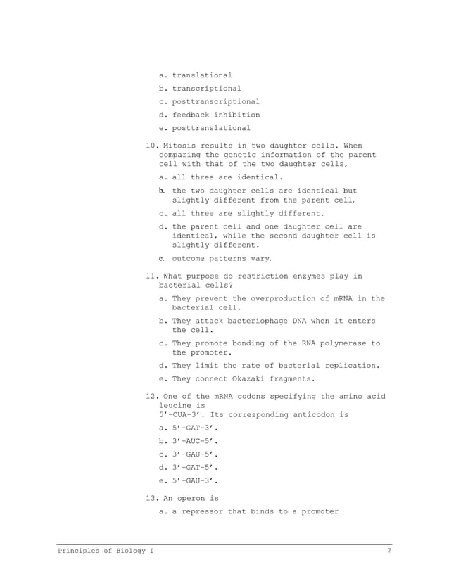 Biology 204 Principles of Biology I Assignment 2C | PDF | Genetics | Science