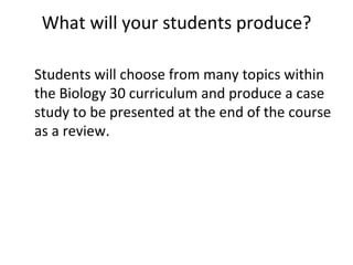 Biology 30 case study project | PPT