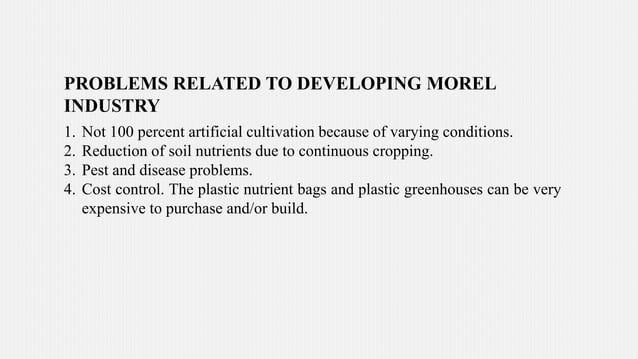 Biology and cultivation of morchella | PPTX | Gardening | Home & Garden