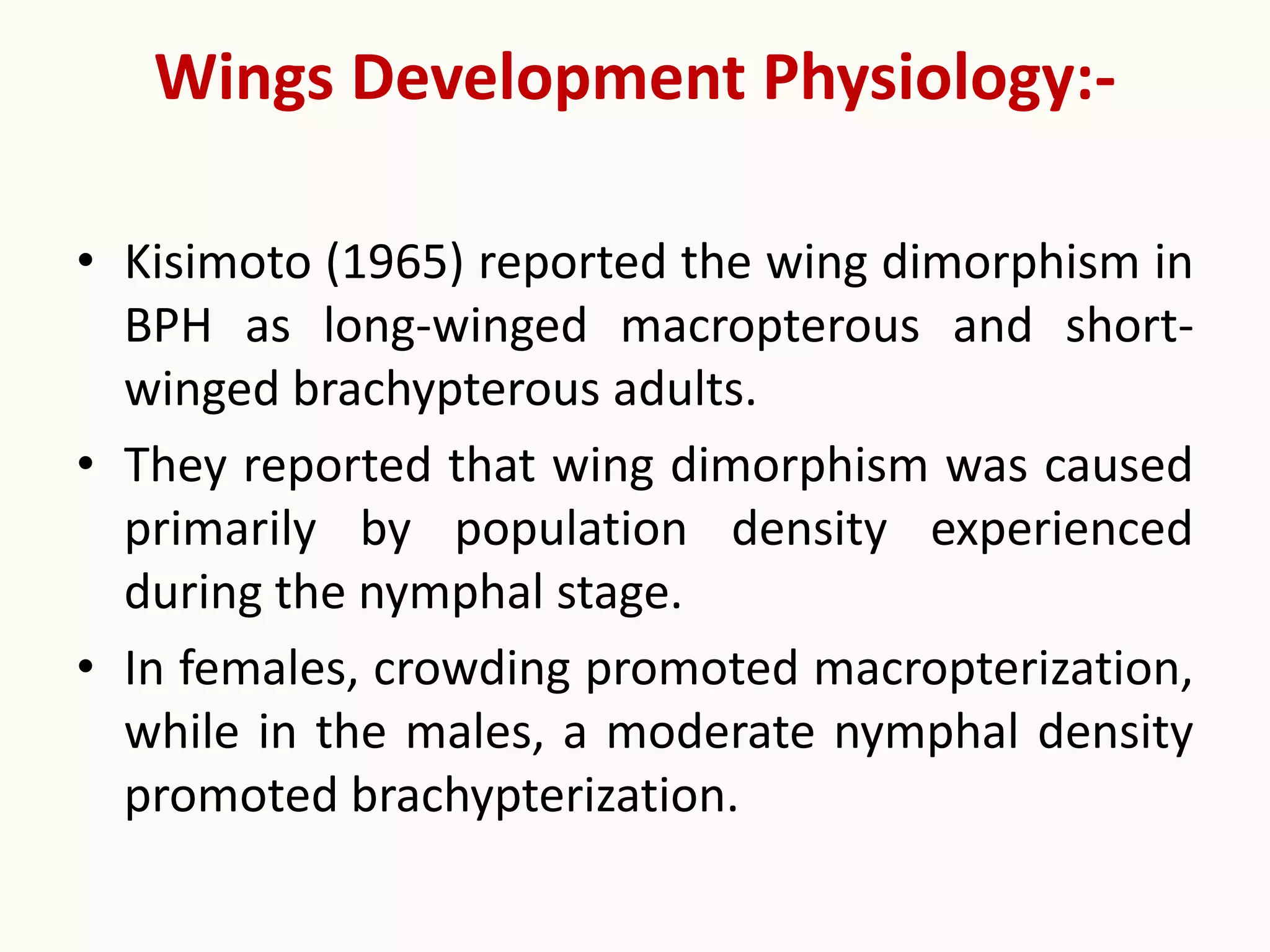 Biology and management of brown plant hopper ( | PPTX
