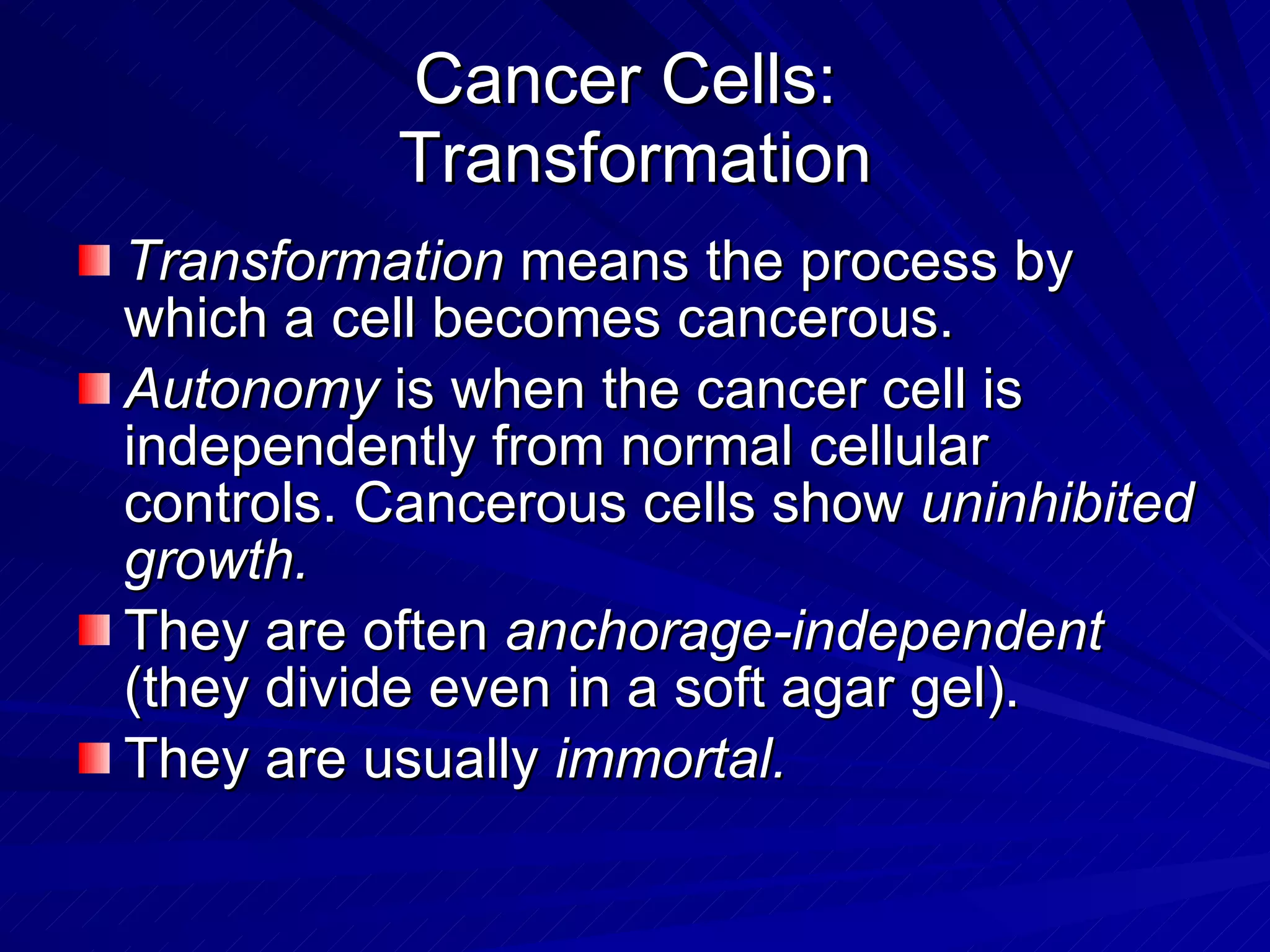 Biology And Pathophysiology Of Cancer | PPT