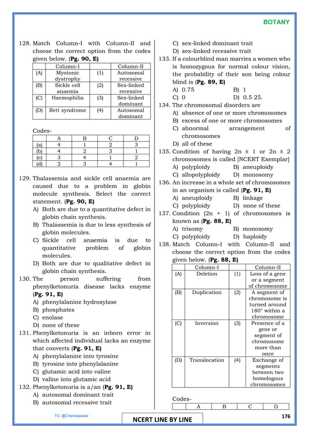 Biology class 12 assignment neet level practise chapter wise | PDF