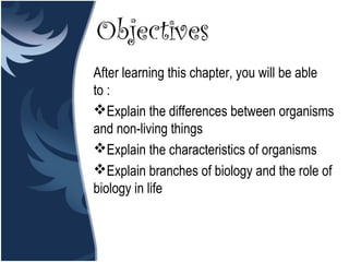 Biology as the study of life and living | PPT