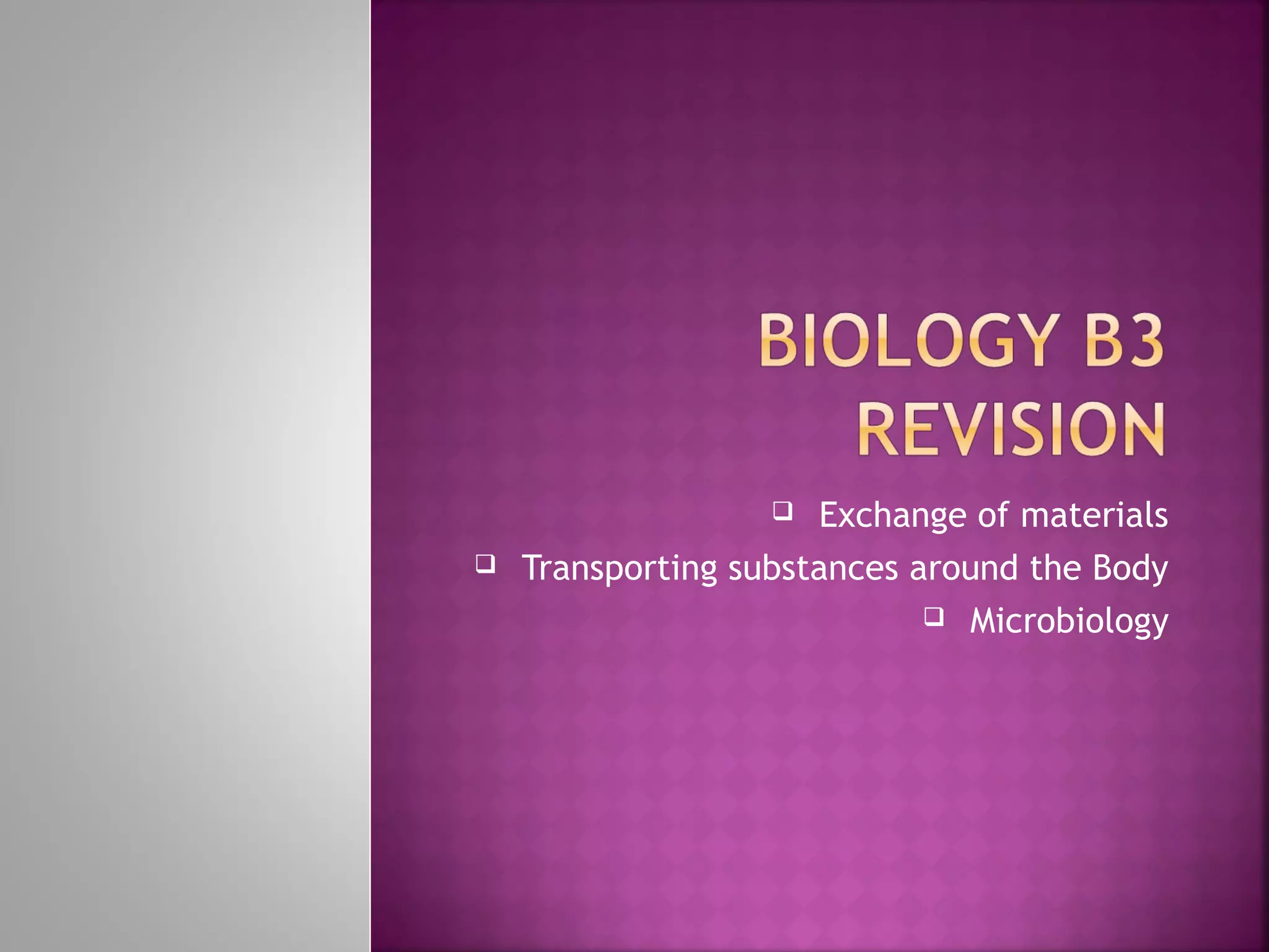 Biology b3 revision | PPT