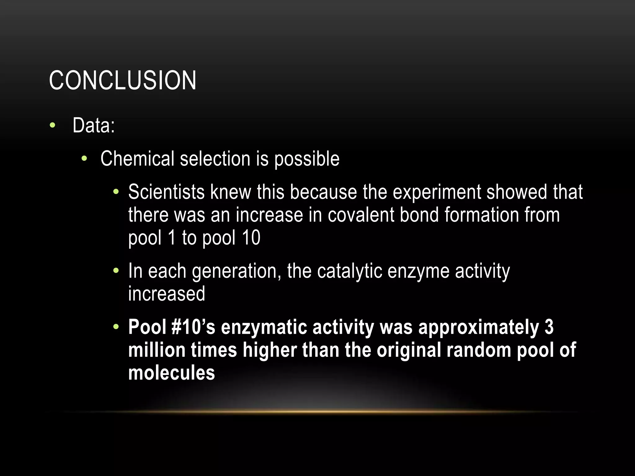 Biology bartel and szostak experiment | PPTX