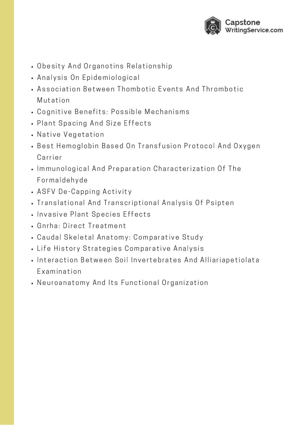 Biology Capstone Project Ideas biology-capstone-project-ideas