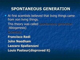 Biology cell theory-and-and spontaneuous generation | PPT
