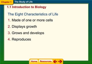 Biology introduction to life Ch. 1.ppt