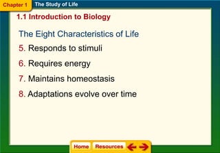 Biology introduction to life Ch. 1.ppt