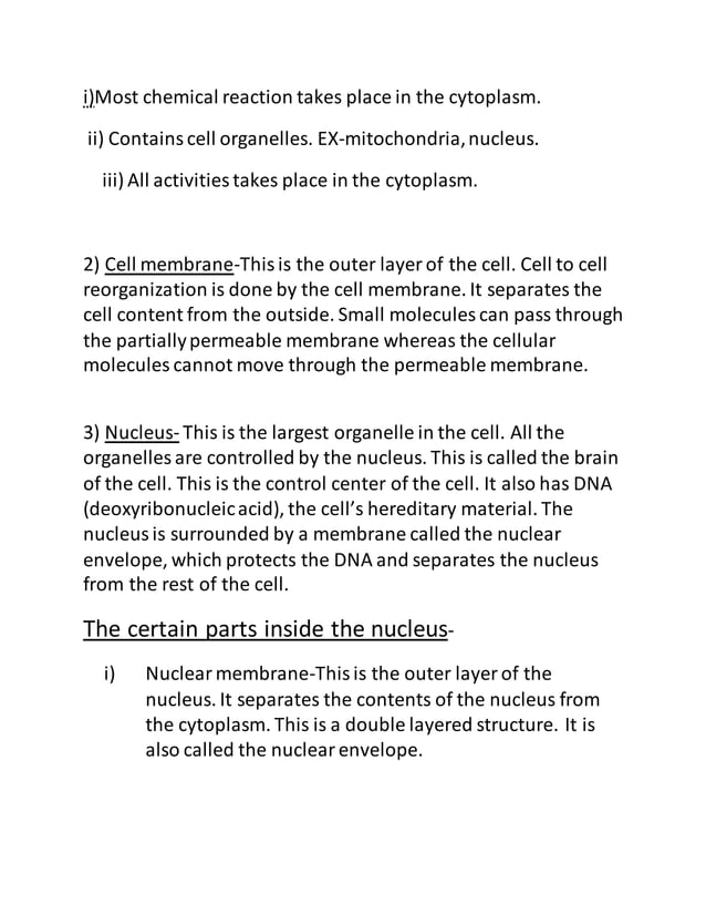 Biol ogy ch 2(cells-the building blocks of life) | PDF