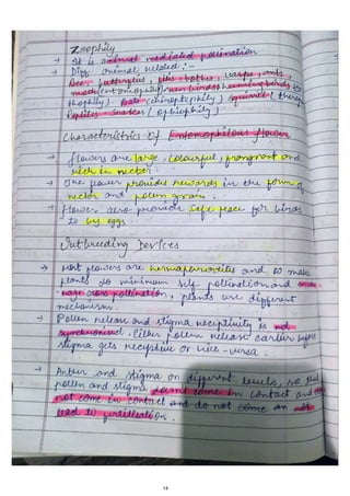 Sexual Reproduction in Flowering Plants Ch -2 Notes Class 12 Biology | PDF