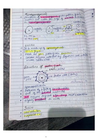 Sexual Reproduction in Flowering Plants Ch -2 Notes Class 12 Biology | PDF
