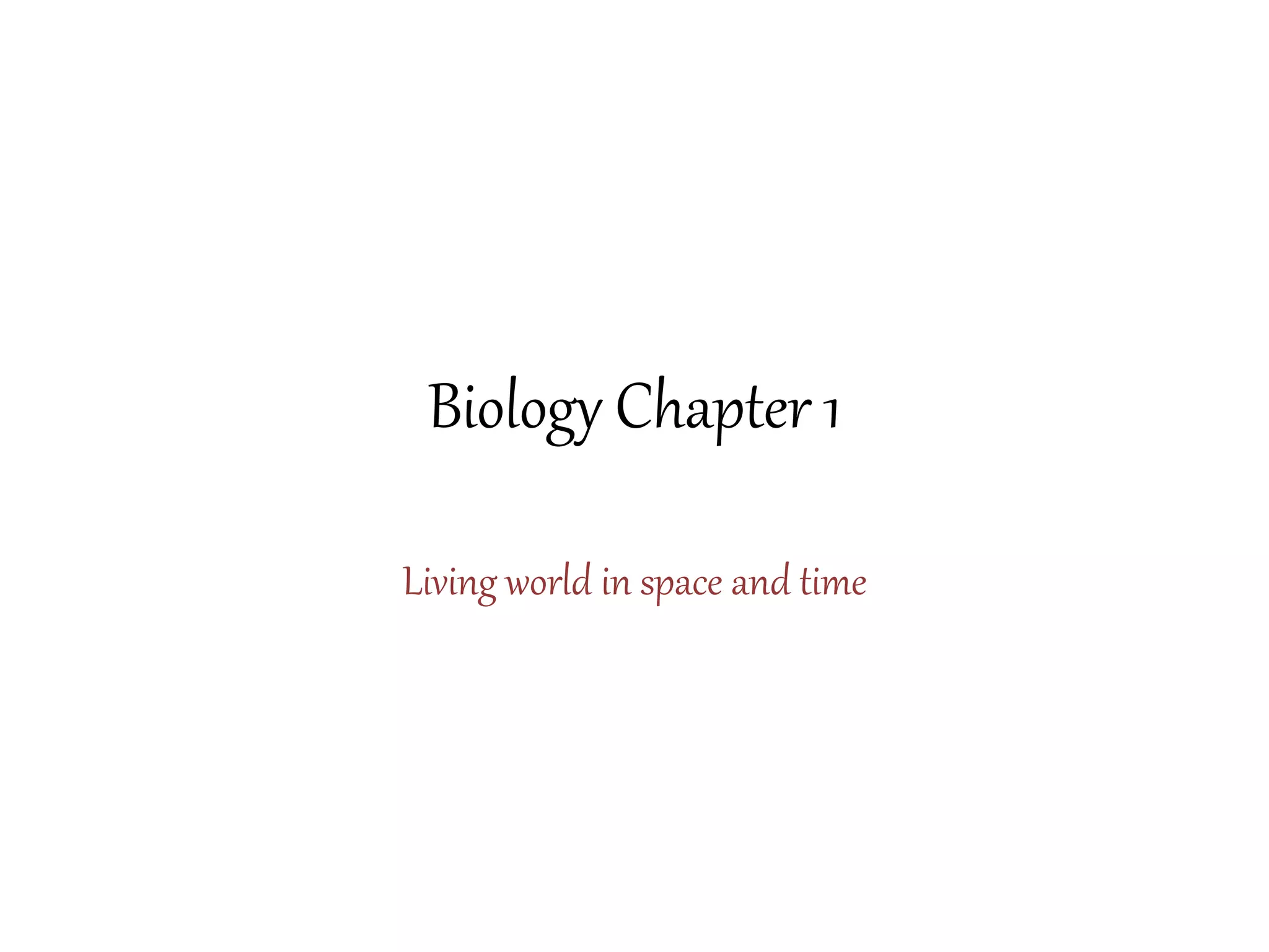 Biology chapter 1 | PPT