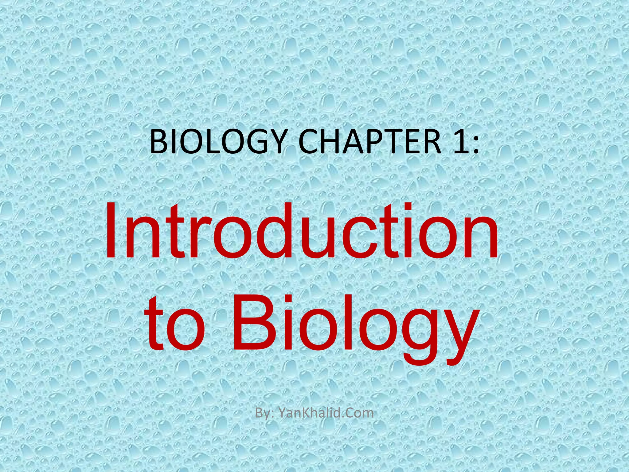 Introduction to Biology | PPT
