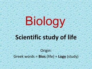 Introduction to Biology | PPT